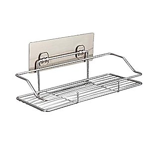 zhbotaolang Stainless Steel Shower Organiser Basket - Strong Suction Rust Proof Kitchen Bathroom Accessories M