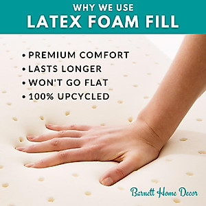 Barnett Home Decor Farmhouse Check Black Standard Rocking Chair Cushions - Latex Foam Fill Rocker Seat Pad & Backrest Cushion with Ties - Tufted, Reversible, Machine Washable, Checkered