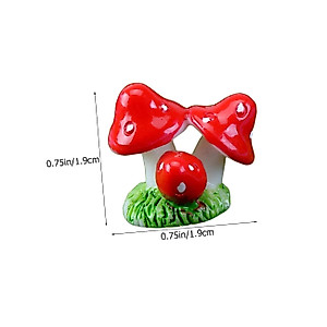 Abaodam 40 Pcs Micro Landscape Mushroom Dollhouse Decorations Mushroom Cake Decorations Outdoor Decor Mini Mushrooms Tiny Mushrooms Mini Succulent Ornament Fairy Plant Toy Room Resin