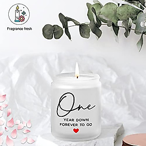 1 Year, 1th, One Year, First Anniversary Candles Gifts for Him Her Couple- Happy Paper Anniversary Girlfriend Boyfriend Wife Husband Gifts