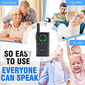 ChunHee Wireless Intercom System for Elderly/Kids, Home Intercom System Room to Room Communication, 1.5 Miles Long Range 16 Channel Intercom System for Home/Office/Camping/Hiking/Vacation