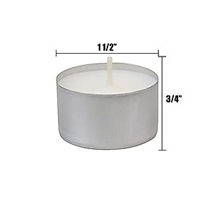 Stonebriar 300 Pack Unscented Tea Light Candles with 6-7 Hour Extended Burn Time, White, 300 Count
