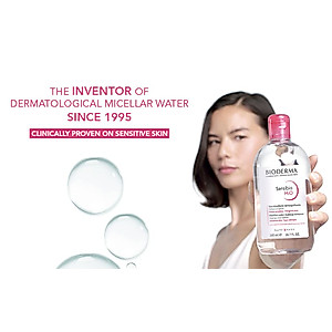 Bioderma Sensibio H2O Soothing Micellar Cleansing Water and Makeup Removing Solution for Sensitive Skin, Face and Eyes