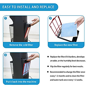 Lemige 12 Pack for Honeywell HFT600 Humidifier Filters T for Honeywell Humidifier HEV615 and HEV620, Compare to part HFT600T HFT600PDQ, Upgraded HFT600PF1 Replacement Wicking Filter T