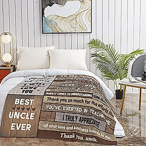 OHDS Gifts for Uncle, Best Uncle Ever Gifts, to My Uncle Gifts Blanket from Niece Nephew, Christmas Thanksgiving Day Birthday Gifts for Uncle, Best Uncle Gifts, 50"x60"
