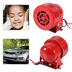 Air Raid Siren 12V Red Automotive Motorcycle Horns Air Raid Siren Horn Car Truck Motor Driven Alarm Loud Electric Motor Driven Horn/Alarm/Siren (Air Raid)