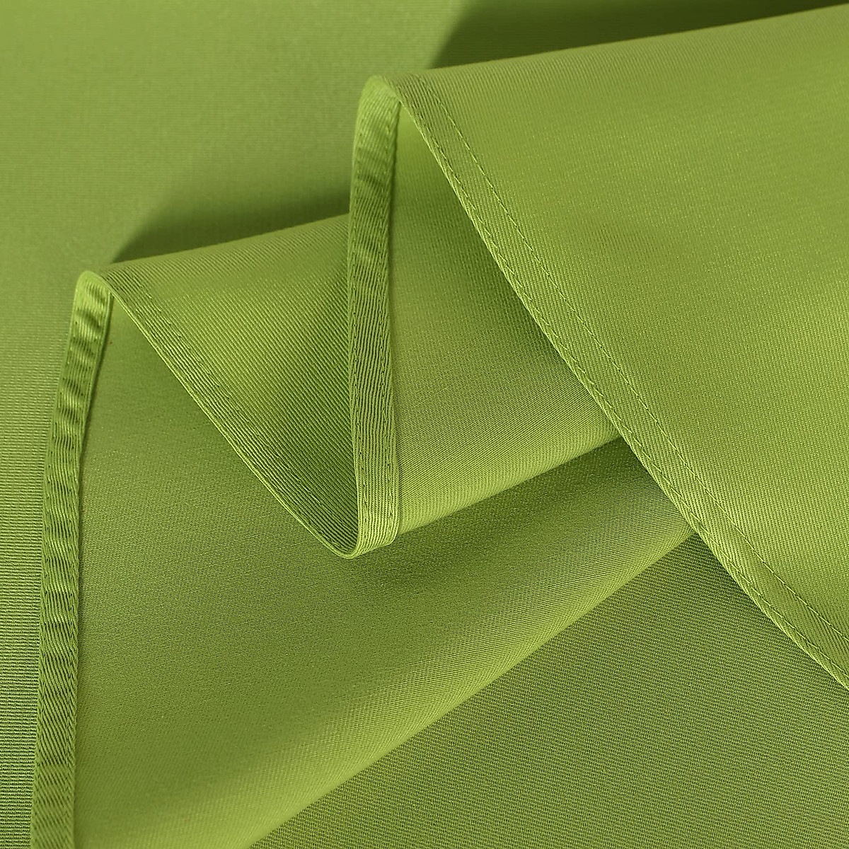 Obstal Round Table Cloth, Oil-Proof Spill-Proof and Water Resistance Microfiber Tablecloth, Decorative Fabric Circular Table Cover for Outdoor and Indoor Use (Light Green, 70 Inch Diameter)