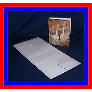 10 - 14" x 28" Brodart Archival Fold-On Book Jacket Covers -- Center-Loading, Clear, Mylar, Adjustable