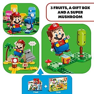 LEGO Super Mario Creativity Toolbox Maker Set 71418, Create Your Own Levels with Figures, Grass, Desert and Lava Builds, Starter Course Expansion, Toy Gift Idea for Kids 6 Plus