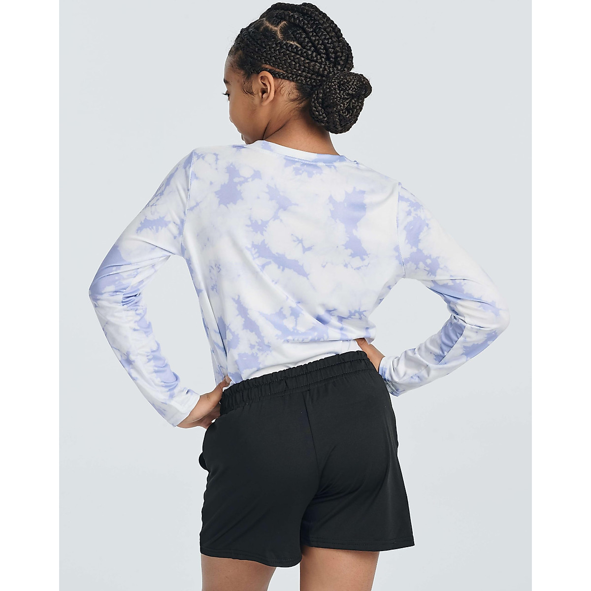 4 Pack: Girls Girl Long Sleeve Tshirts Shirt Tshirt Shirts Tees Active T-Shirts Tops Dry Fit Crew Neck Active Athletic Essentials Soccer Sports Yoga Gym Young Teen Chicas Clothes - Set 2, LG (14)