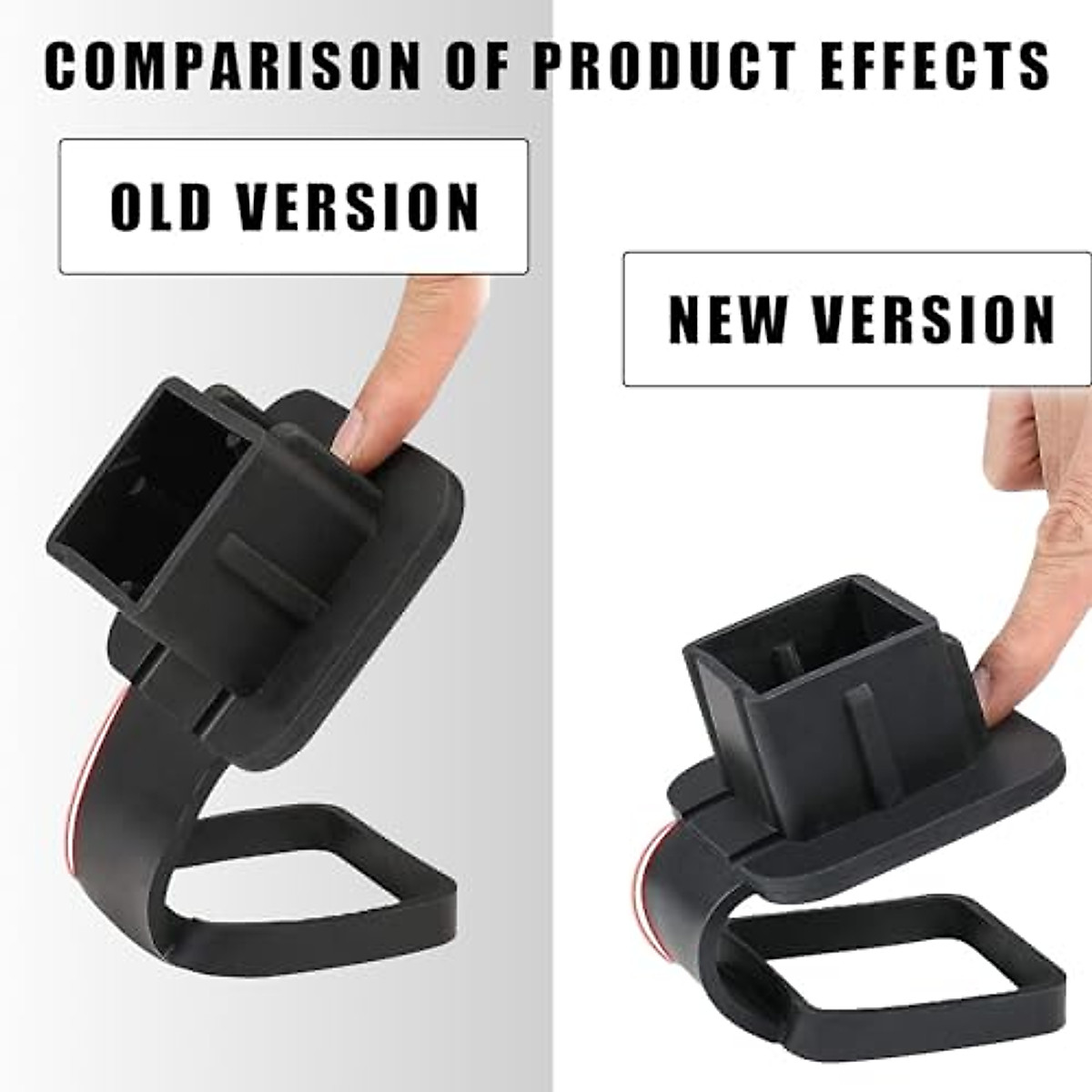 cueclue 1 PC Tow Hitch Dust Plug, American Flag 2" Receiver Plug Waterproof Cover, Square Cover Base Rubber Tow Anti-Lost Protection Cover, Universal Exterior Protection Accessories for Cars (Black)