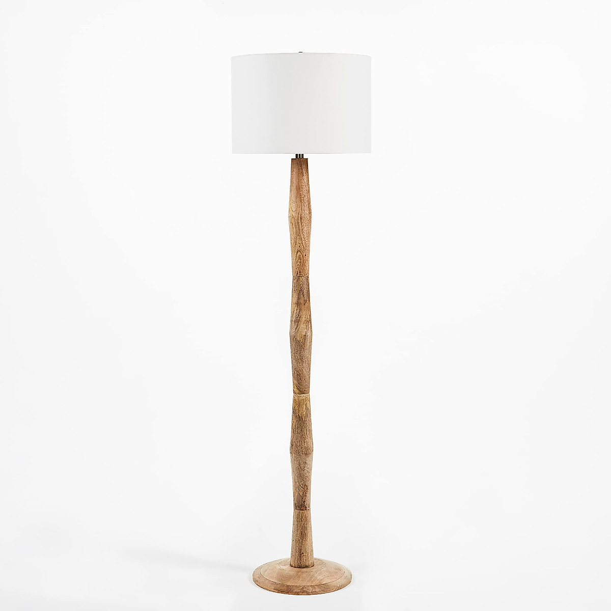 SAFAVIEH Lighting Collection Brodie Farmhouse Coastal Natural Wood 60-inch Floor Lamp (LED Bulb Included)