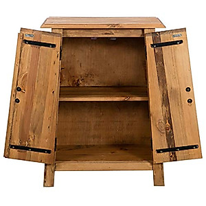 vidaXL Bathroom Side Cabinet Bathroom Wall Cabinet Over The Toilet Space Saver Storage Medicine Cabinet with 1 Shelf Cupboard Solid Wood Pine