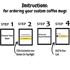 Sweet Love Personalized Text Picture Coffee Mug, Custom Mug Upon You, Photo Name On Cup, Add Multiple Images To Gift for Birthday Xmas Father & Mother Day - Black 15 Oz