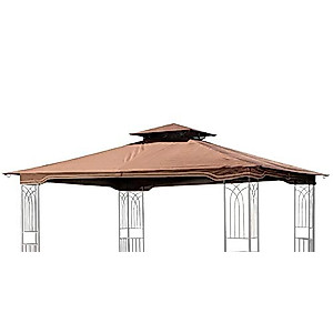 Brown Replacement Gazebo Canopy for 10 x 12 Regency II Patio Gazebo; Easily Update Your Gazebo