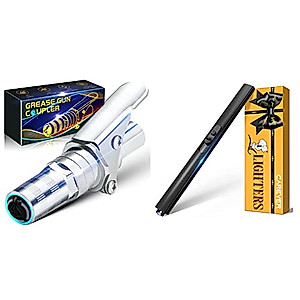 CAREVER Stocking Stuffers Birthday Gifts for Men Women - Grease Gun Coupler Zerk Fittings and Electric Lighter for Candle USB Rechargeable