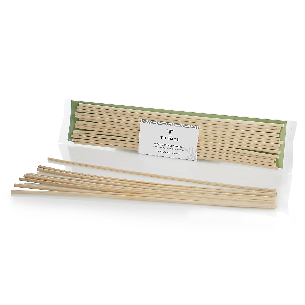 Thymes Reed Stick Refill - Rattan Refill for Reed Diffuser- 14 Reeds - Unscented
