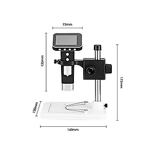 LXXSH 500X 2.5 Inch LCD Digital Microscope Wireless Microscope Handheld 8-LED Light Magnifying Glass Magnifier with Stand