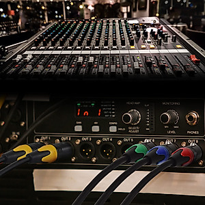 MIKIZ XLR Microphone Cables 6 Feet 4 Pack - Pro Balanced XLR Audio Cables with 3-Pin XLR Male to Female