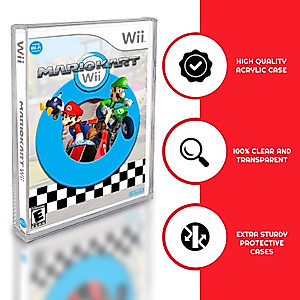 EVORETRO Acrylic DVD Case Compatible for Sony PlayStation DVD (Wii, GameCube, PS2, Xbox, Xbox360) - 4.0MM Thick Clear (Pack of 2)