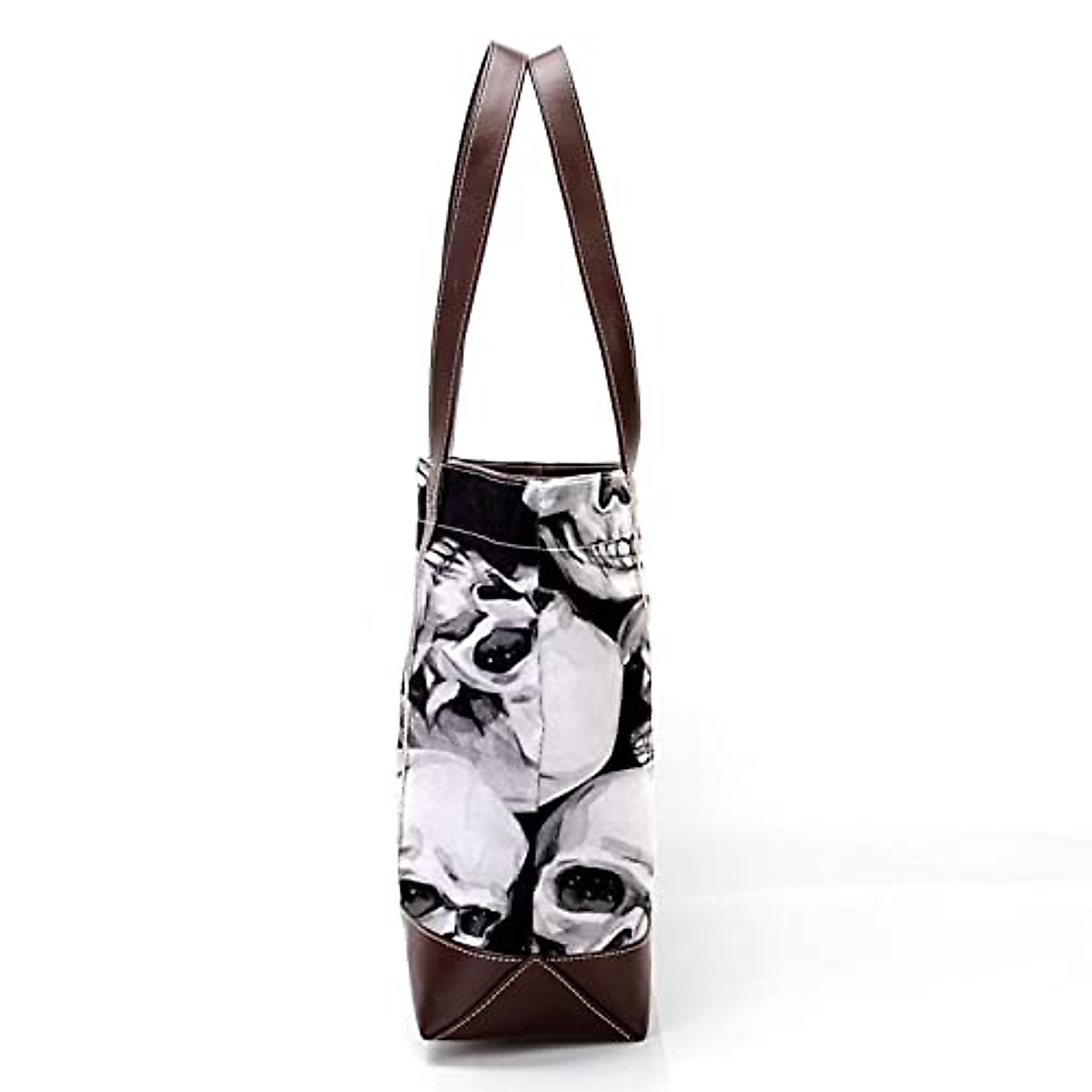 Skulls Funny Skeleton Black Tote Bags Large Leather canvas Purses and Handbags for Women Top Handle Shoulder Satchel Hobo Bags