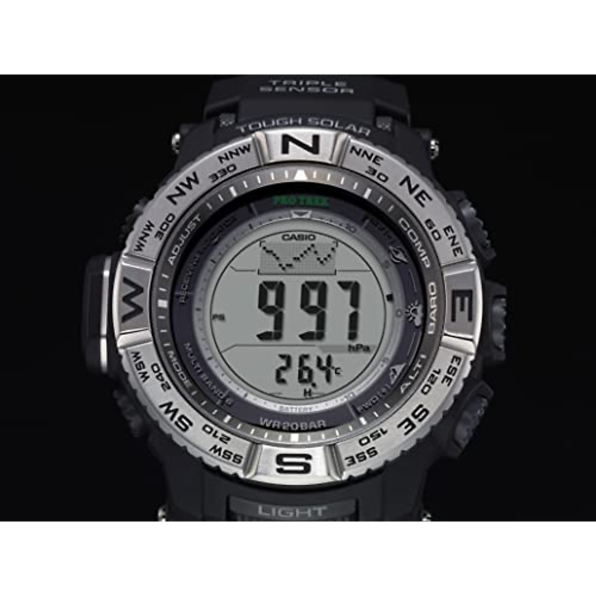 Casio Men's Pro Trek PRW-3500-1CR Solar Powered Atomic Resin Digital Watch