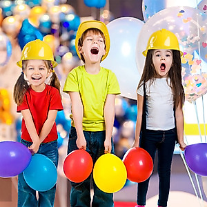 JOYIN Construction Hard Hats, 24 Pcs Toy Plastic Kids Party Hats, Yellow, for Children Construction Birthday Party, Building Theme Party Favors