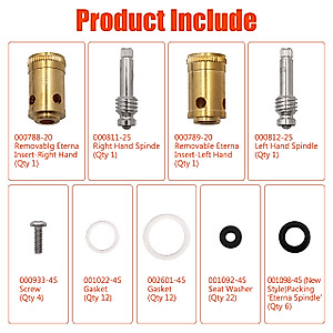 ShineUs Brass B-6K Job Parts Kit Replacement for T&S Brass,Compatible with Eterna Cartr