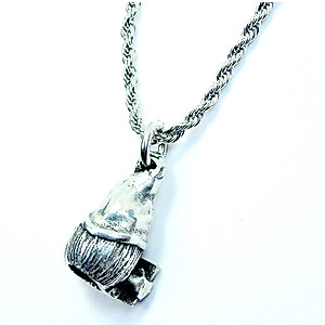 ChubbyChicoCharms Book Lover gnome 3D charm 20" Chain Necklace With Focal Charm Made In USA from Genuine American Pewter! For Women, Girls, Teen