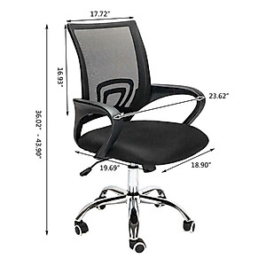 JTSQ Mesh Office Chair Executive Swivel Black Computer Home Desk Gaming Chair Office Chair Desk Chair Computer Chair Home Office Desk Chairs Gamer Chair Office Chairs Rolling Chair