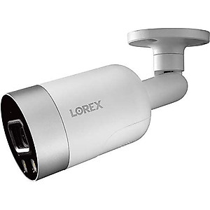 Lorex E891AB Indoor/Outdoor 4K Ultra HD Smart Deterrence IP Security Bullet Camera, 150ft IR Night Vision, Color Night Vision, Audio, Only Camera No Cable (Renewed)