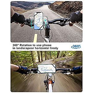 EWA Bike Phone Holder, Motorcycle Phone Mount Magnetic Bicycle Handlebar Cell Phone Clamp Compatible with MagSafe and iPhone 14 13 Pro Max Mini for Indoor Cycling,Treadmill,Spin Bike,Elliptical