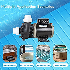 LINGXIAO SPA Circulation Pump, Single Speed Hot Tub Circulating SPA Pump for Replacement OEM Mode, 0.25HP (115V or 230V)1.5"Port (Model: 48WTC0153C-I)