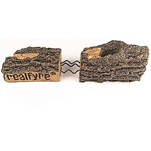 Peterson Real Fyre 24-inch Rustic Oak Gas Log Set With Vented Natural Gas G4 Burner - Match Light