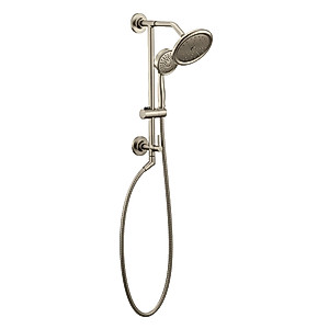 Moen Annex Brushed Nickel Shower Slidebar and Shower Hose System Trim, Valve Required, TS3661NHBN