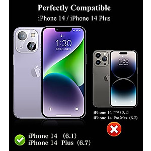 ZXZone [4 Pack] Camera Lens Protector Designed for iPhone 14 6.1" ＆ iPhone 14 Plus 6.7" Accessories Camera Cover 9H Hardness, Ultra HD Easy to Install