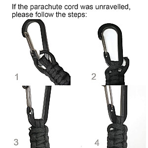 EOTW Carabiner Keychain,Paracord Keychain Small Aluminum Clip D Ring for Camping, Hiking, Fishing, Or As A Key Organizer