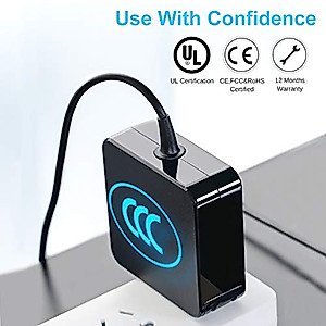 45W AC Adapter Laptop Charger for Asus UX360C Q304U X553M Q302L Q405U Q504UA Q406DA S200E S531FA UX305 UX305F UX310U UX330U UX410 X541N X541NA X542UA X540S X540SA Q200E C202SA Power Supply Cord