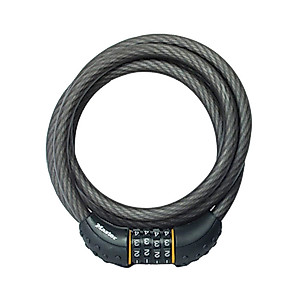Master Lock Cable Lock, Set Your Own Combination Bike Lock, 6 ft. Long, 8122D, Black & Bike Lock Cable, Combination Bicycle Lock, Cable Lock for Outdoor Equipment, 8143D