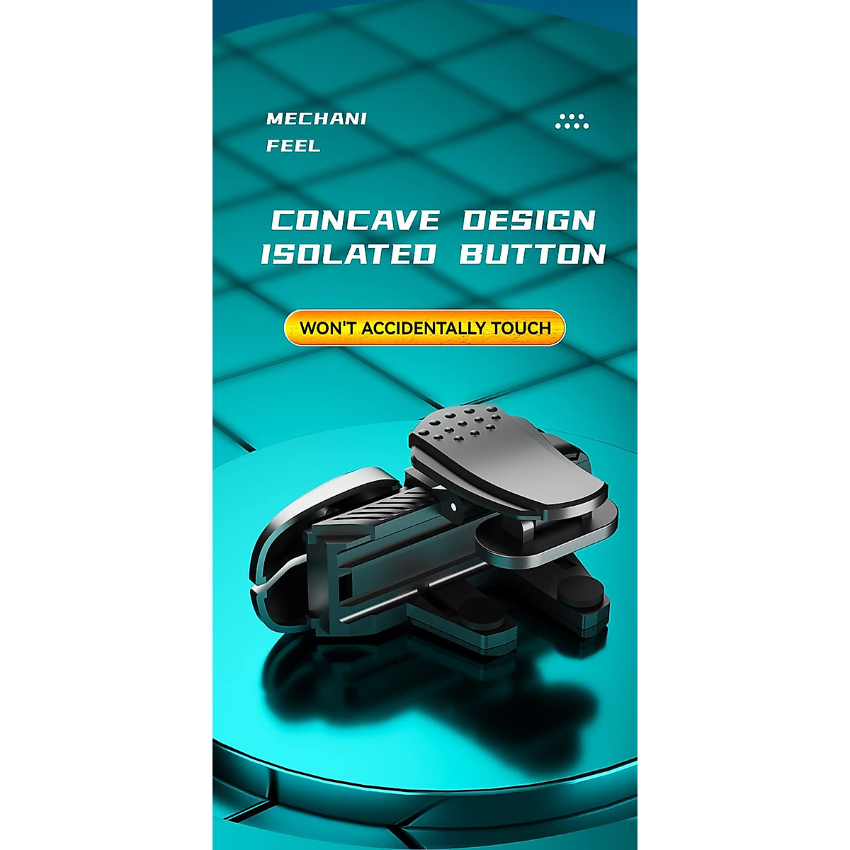 2022 New Model Seven Trees Mobile Game Controller for PUBG/Fornite/Knives Out/Rules of Survival/Call of Duty Gamepad Trigger Aim Button L1R1 L2 R2 Shooter Joystick for iPhone Android iPad Mini 5 Phone Game Pad Accesorios (Blue)