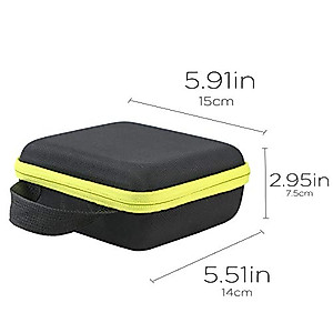 co2CREA Hard Travel Case Replacement for Bose SoundLink Color 2 Bluetooth Speaker II (Black Case + Yellow Citrus Zipper)