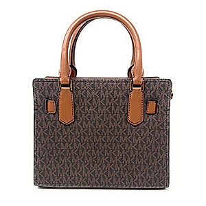 Michael Kors HAMILTON SMALL SATCHEL SHOULDER CROSSBODY BAG MK SIGNATURE BROWN