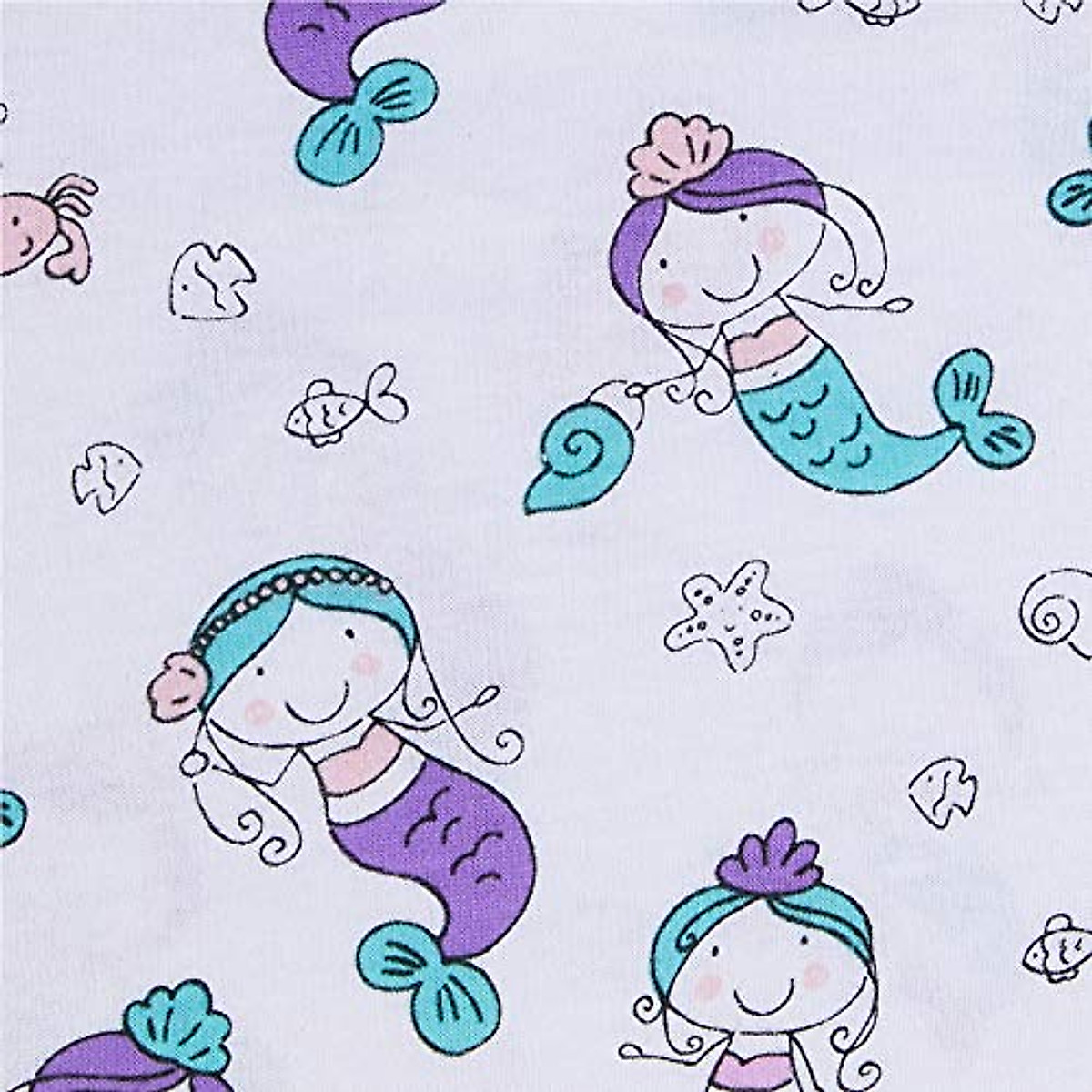 Trend Lab Jersey Fitted Crib Sheet, Mermaids