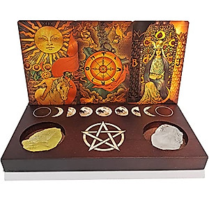 Tarot Card Holder Stand for the 3-Card Reading Tarot Card Stand Display Daily Oracle Card Stand Altar & Witchcraft Supplies Moon Phase Altar Decor Witchy Gifts for Tarot Lovers Tarot Beginners.