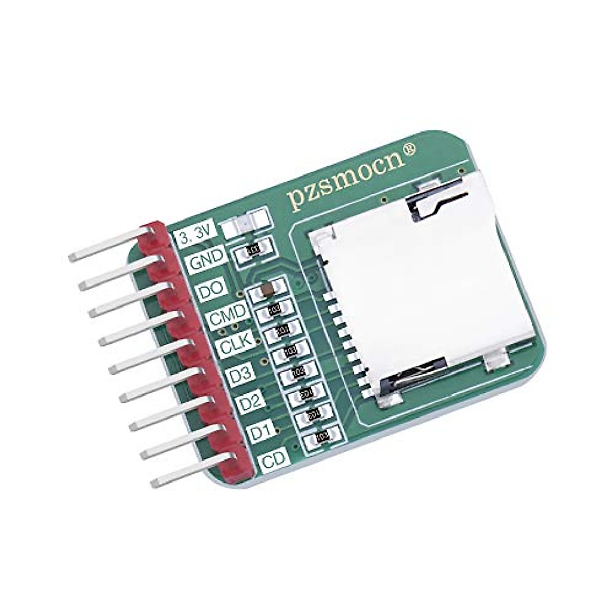 Pzsmocn Micro-SD/TF Memory Card Reader Adapter Slot Socket Module (2 Pcs) Compatible with Raspberry Pi and Arduino Board. for Smart Homes, Offices, 3D Printer and Teaching Interact with Robots.