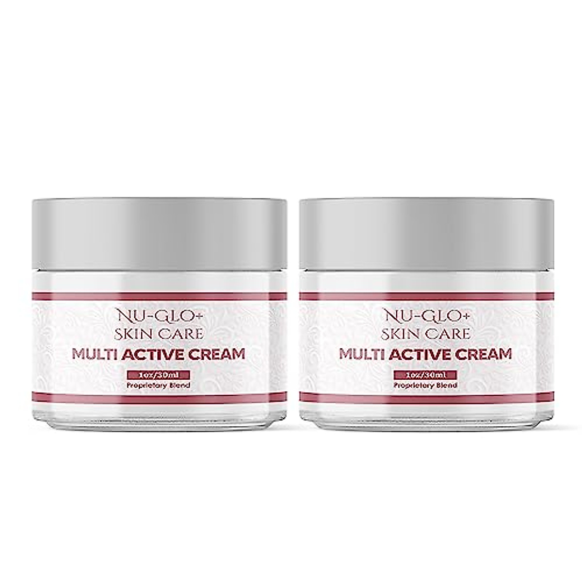(2 Pack) Nu-Glo Cream - Nu Glo Brightening and Hydrating Facial Skin Renewing Cream - Anti-Aging Overnight Facial Moisturizer - NuGlo Multi Active Cream