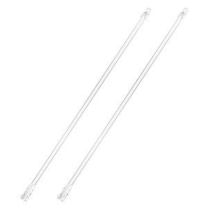 2pcs Blind Wand Vertical Blinds Replacement Parts Blind Rod with Hooks, Clear Acrylic Blind Tilt Wand Replacement Blind Opener Long Window Blind Stick Tilt Rod(17inch)