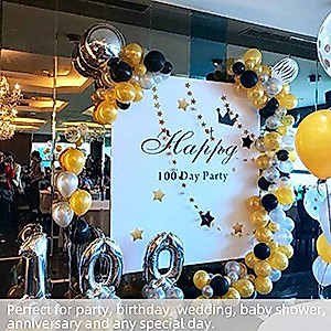 Balloon Arch Garland Decorating Strip Kit with 1 Pcs Tying Tool, 5 Rolls 16 Feet Balloon Tape Strips, 5 Rolls Balloon Glue Point Dots Stickers for Wedding Party Balloon Decorations(11pcs)