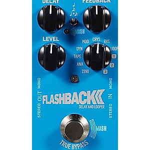 TC Electronic FLASHBACK 2 DELAY Legendary Delay Pedal with Groundbreaking MASH Footswitch, Crystal Delay Effect and Built-In TonePrint Technology, Blue