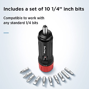 Sanliang Torque Screwdriver Wrench Driver Bits Set 10-70 Inch Pounds lbs for Maintenance,Tools, Bike Repairing and Mounting. (10-70 in-lbs)